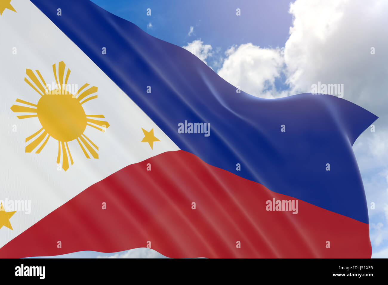 Philippine Flag Wallpaper Waving Philippine Flag Wind Stock Photos,