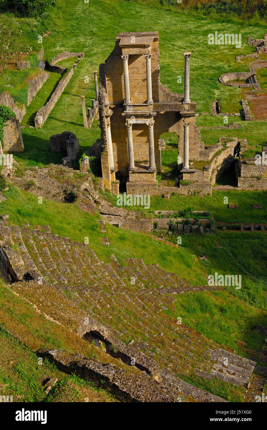 Volterra, Roman theatre, Tuscany, Italy, Europe Stock Photo - Alamy