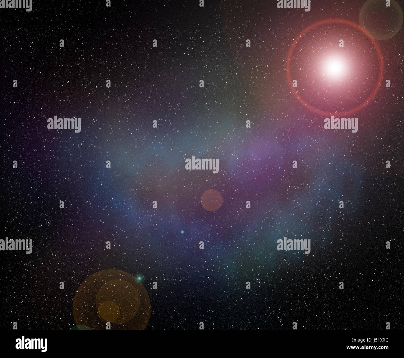 nebula and flash of the planet in the open space Stock Photo - Alamy