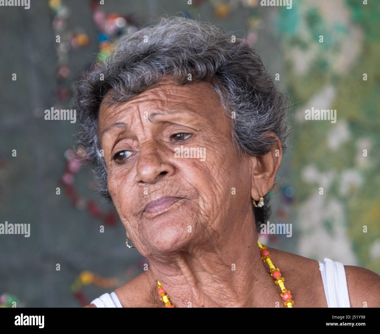 Elderly cuban woman Stock Photo - Alamy