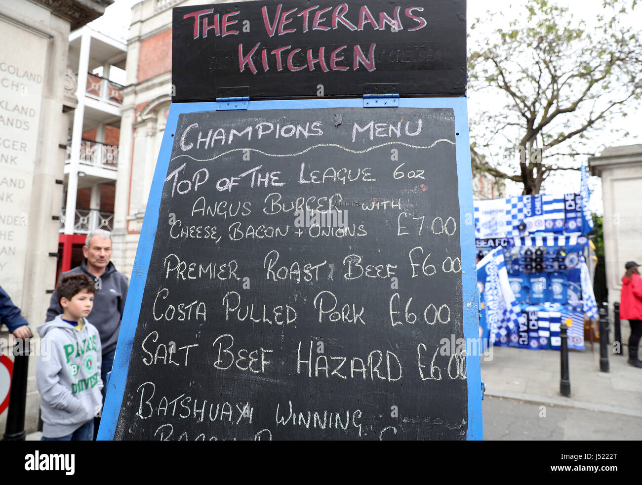 The Veterans Kitchen restaurant display their Chelsea player based food ...