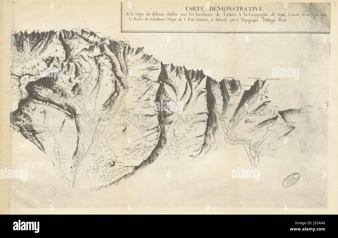 Topographie militaire des Alpes. Partie méridionale du versant italien ...