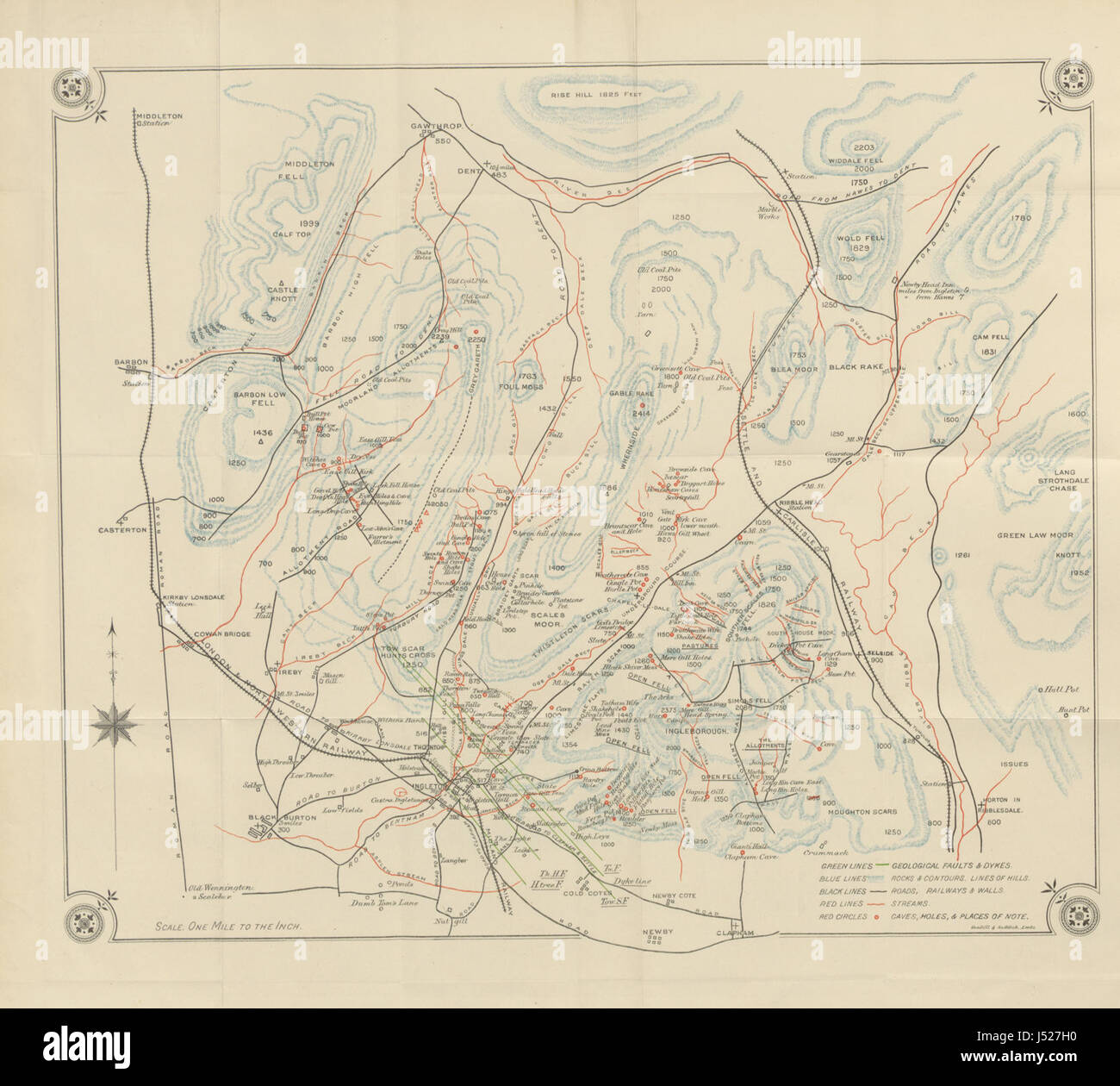 Ingleton, a town in North Yorkshire, UK, is depicted in this work ...