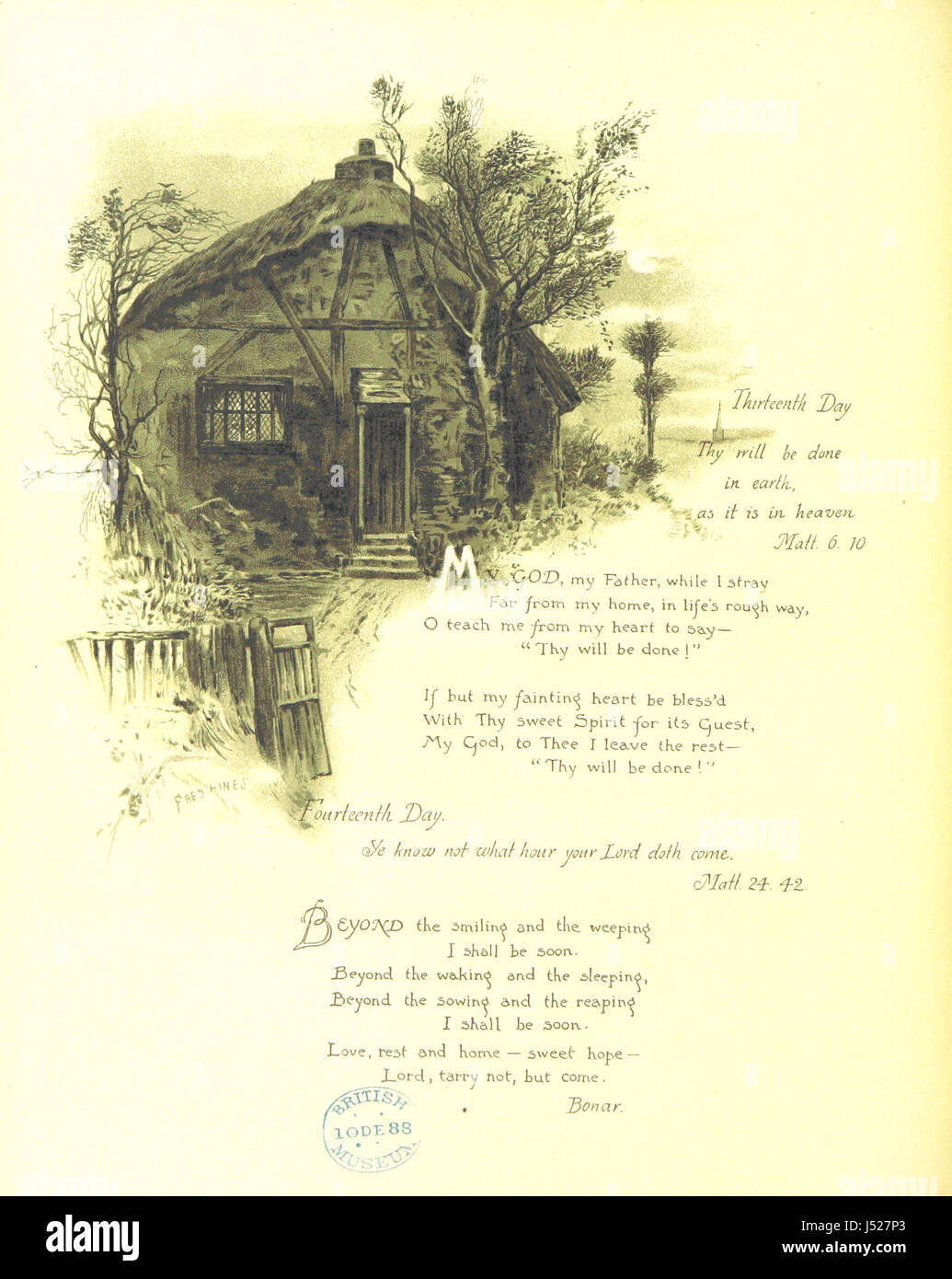 This collection of daily texts and hymns, illustrated by Fred. Hines ...