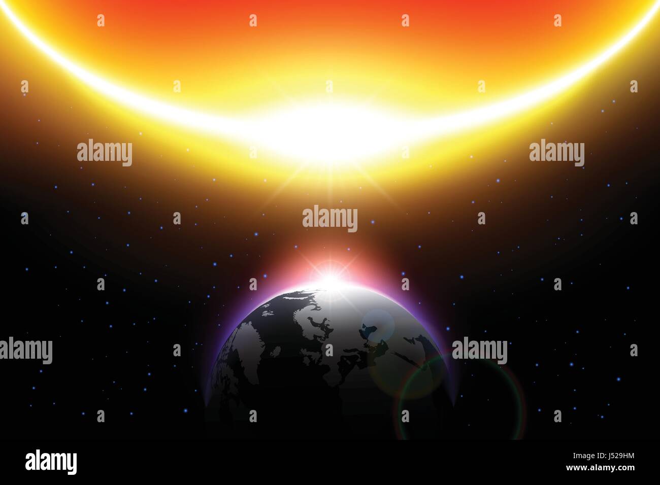 Sun come close to earth on solar system . Global warm and Doomsday ...