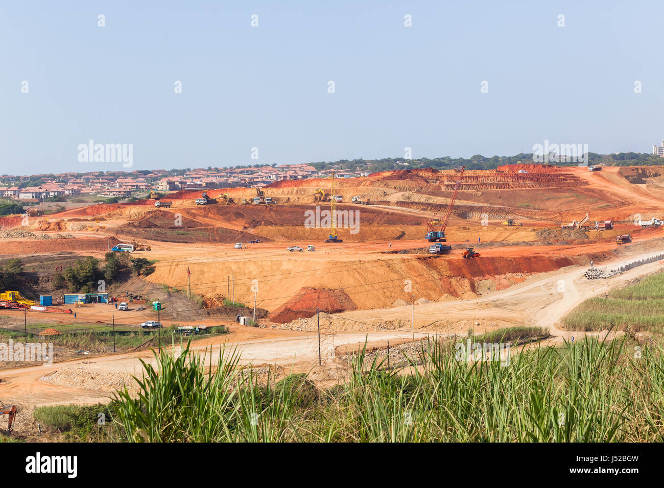 Industrial construction expansion into countryside sugarcane fields ...