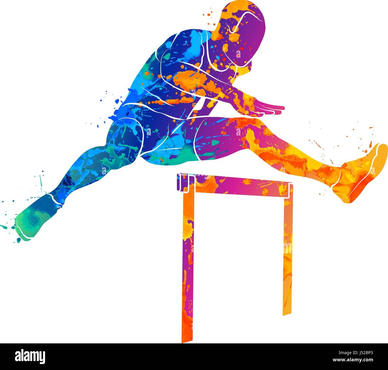 Action hurdles Stock Vector Images - Alamy