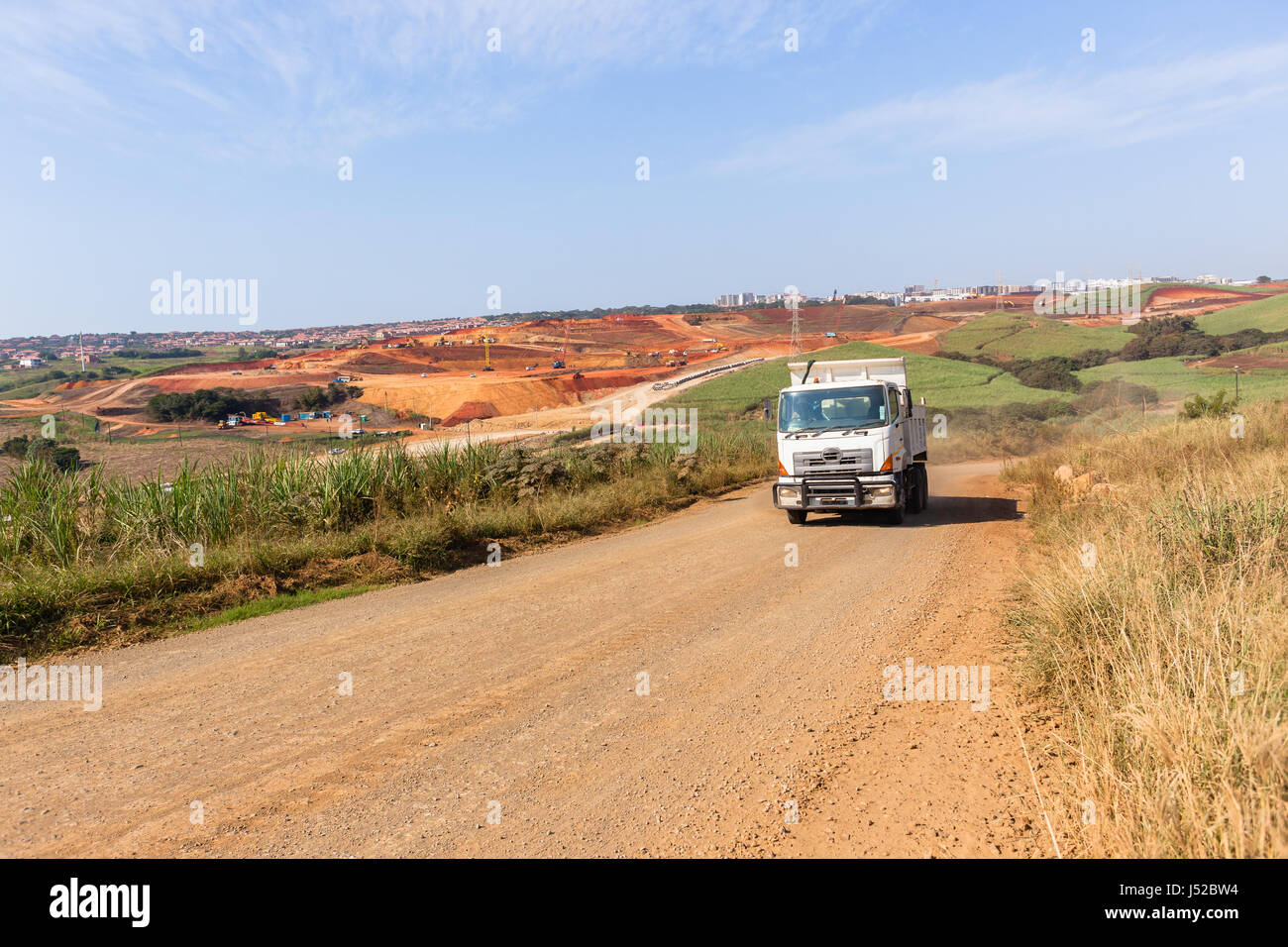 Industrial construction expansion into countryside sugarcane fields ...