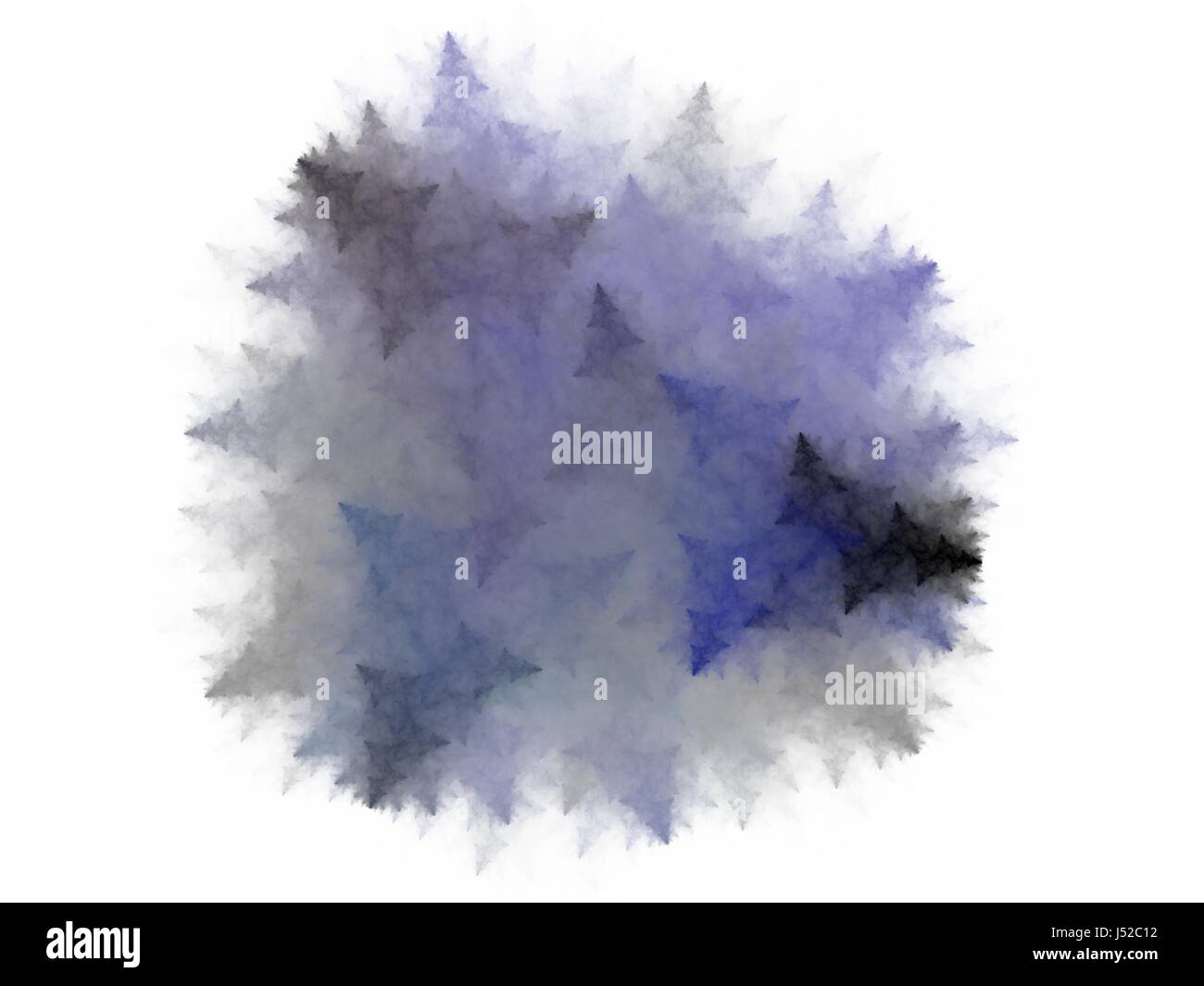 Abstract fractal blue spiny lump on a white background Stock Photo - Alamy