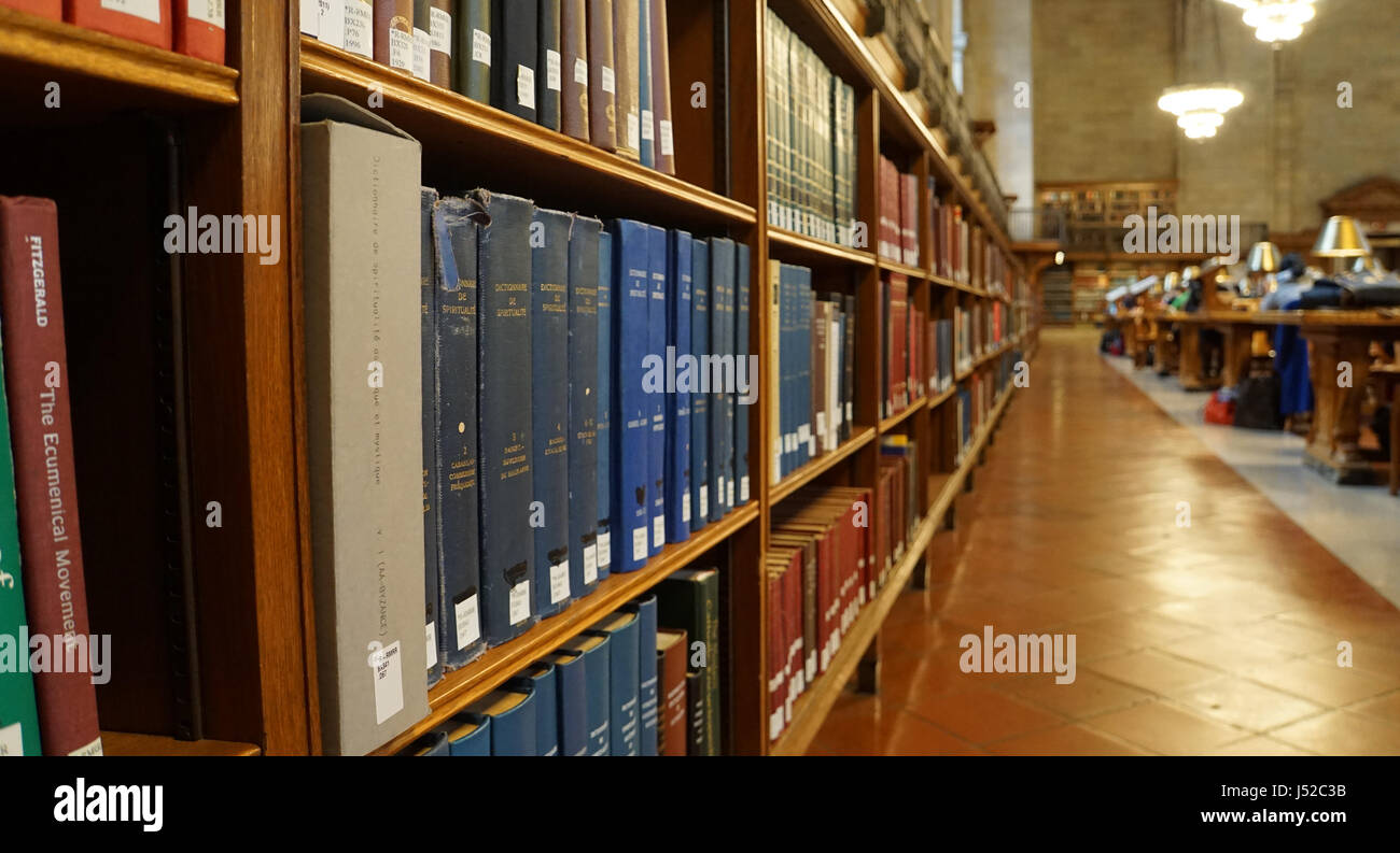 Shelves with countless books in an antique public library Stock Photo ...