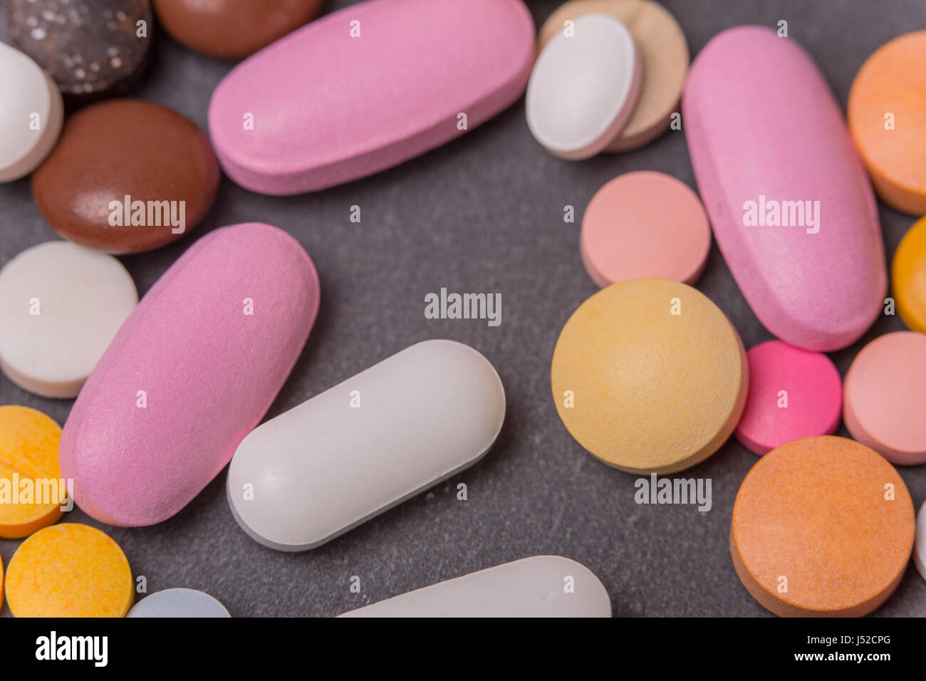 different Tablets pills capsule heap mix therapy drugs Stock Photo - Alamy