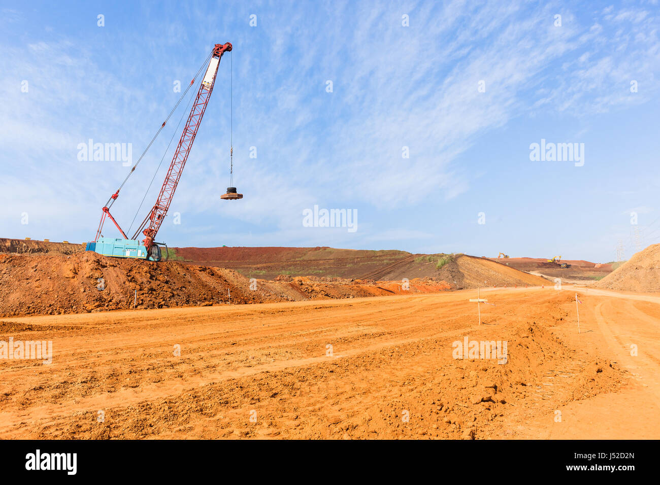 Countryside new road construction earthworks engineering landscape ...
