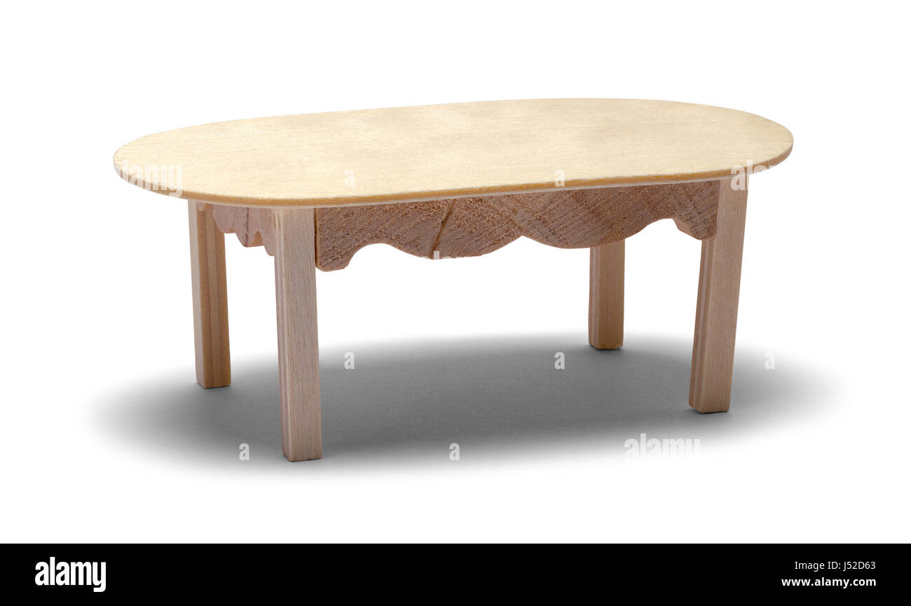 Small Wood Toy Doll Table Isolated on White Background Stock Photo - Alamy