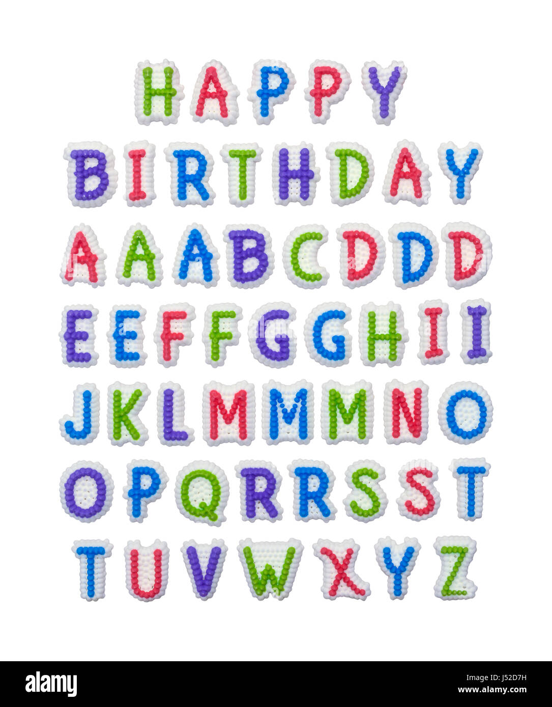 Happy birthday letters Cut Out Stock Images & Pictures - Alamy