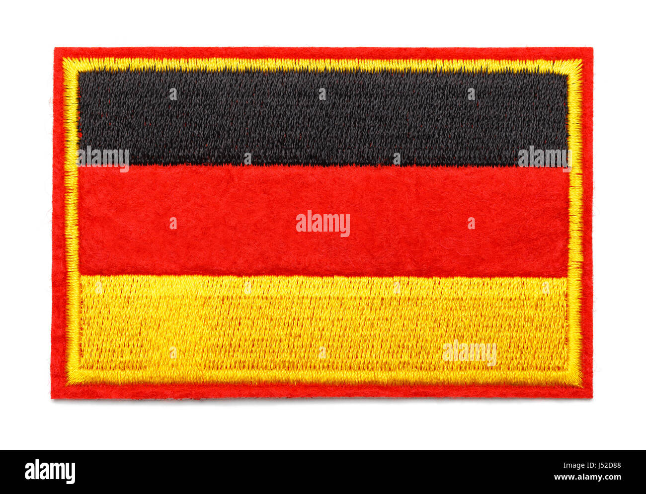 German Fabric Uniform Flag Patch Isolated on White Background Stock ...