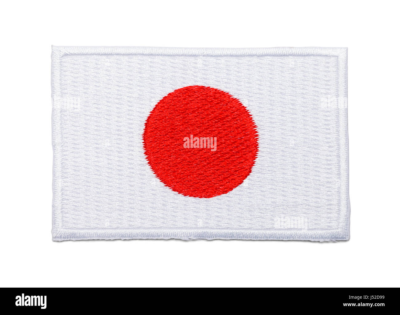 Japanese Fabric Uniform Flag Patch Isolated on White Background Stock ...