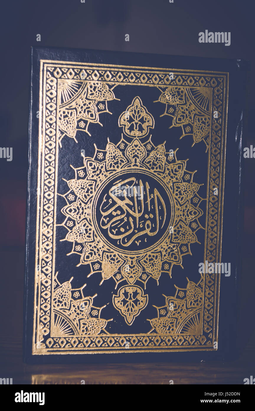 closeup of quran, islamic book Stock Photo - Alamy