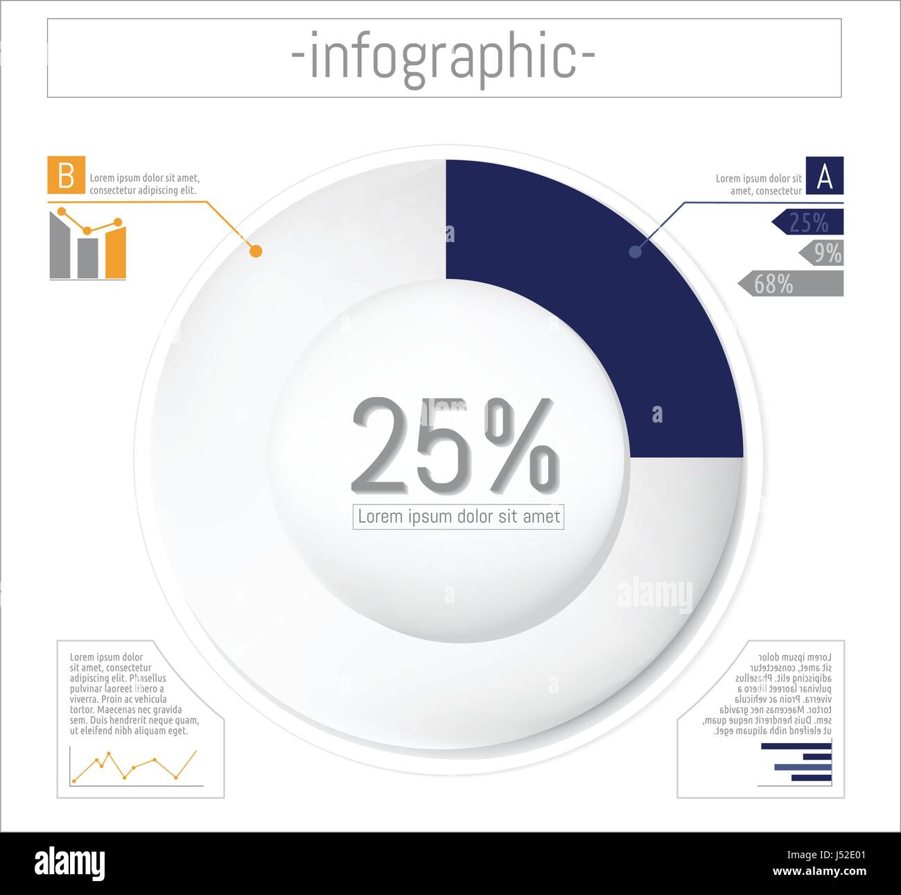 Vector illustration. Infographic template business chart with space for ...
