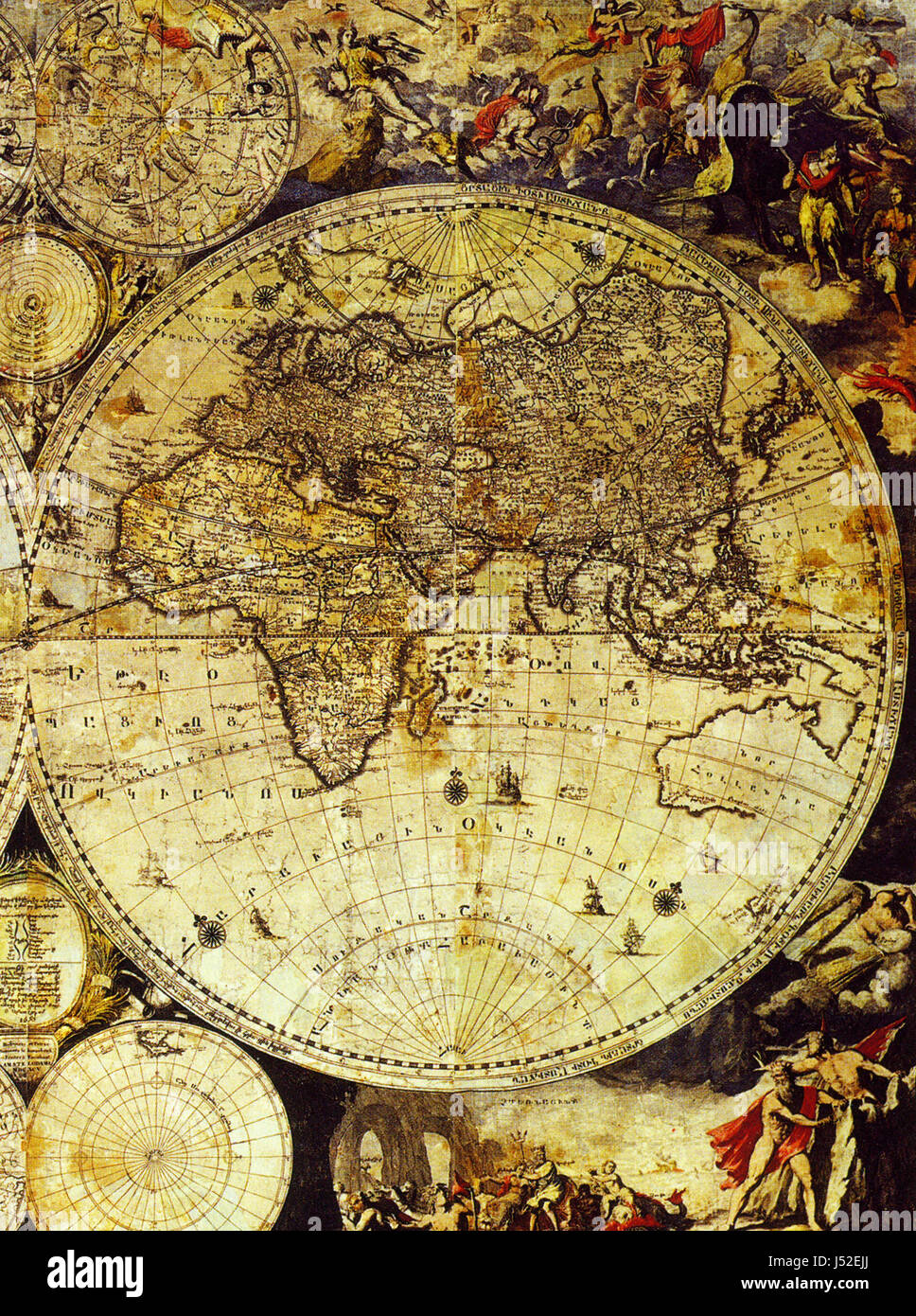 Old fashioned maps europe asia hi-res stock photography and images - Alamy