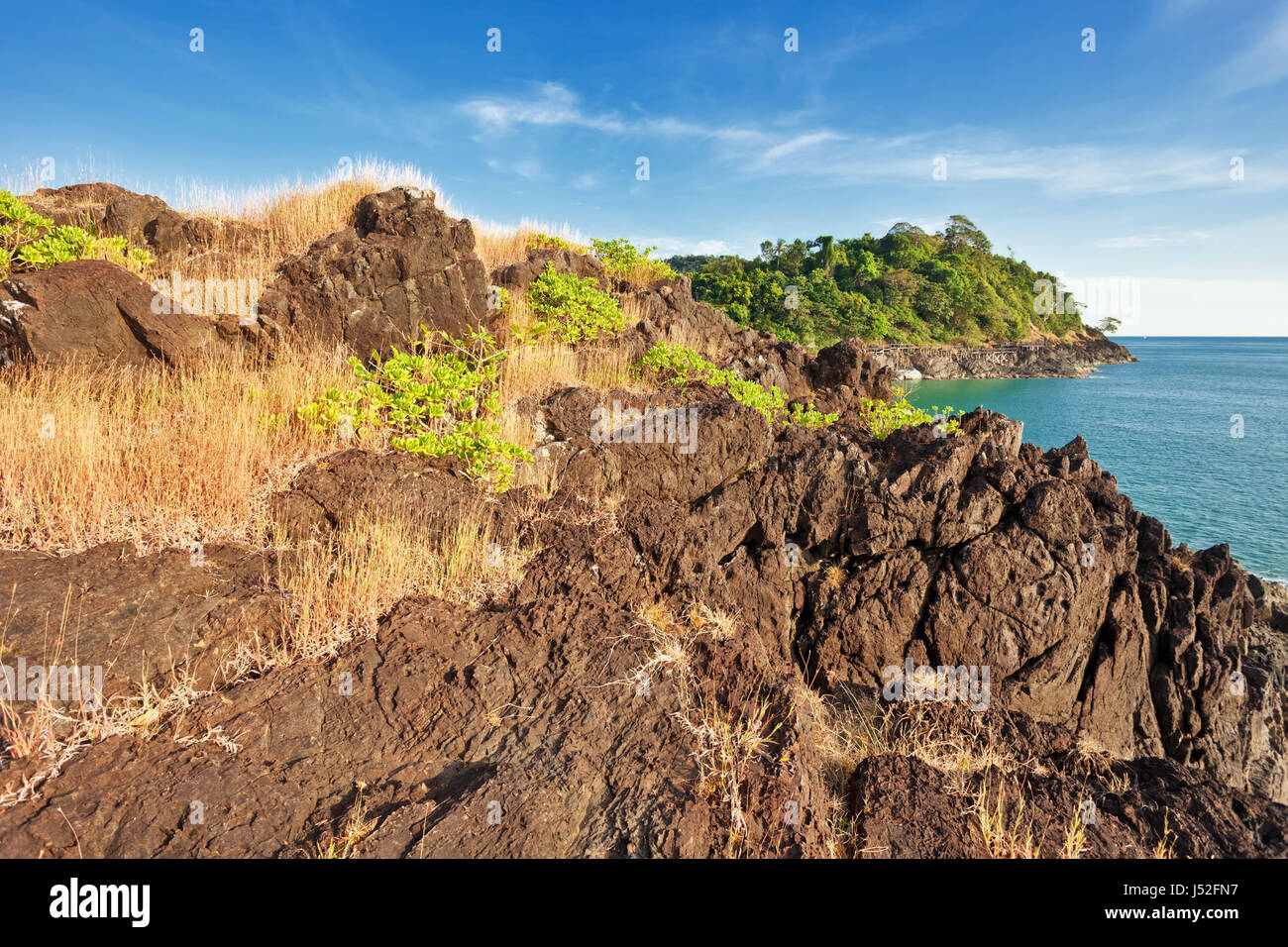 Beautiful tropical island landscape. Nature background Stock Photo - Alamy