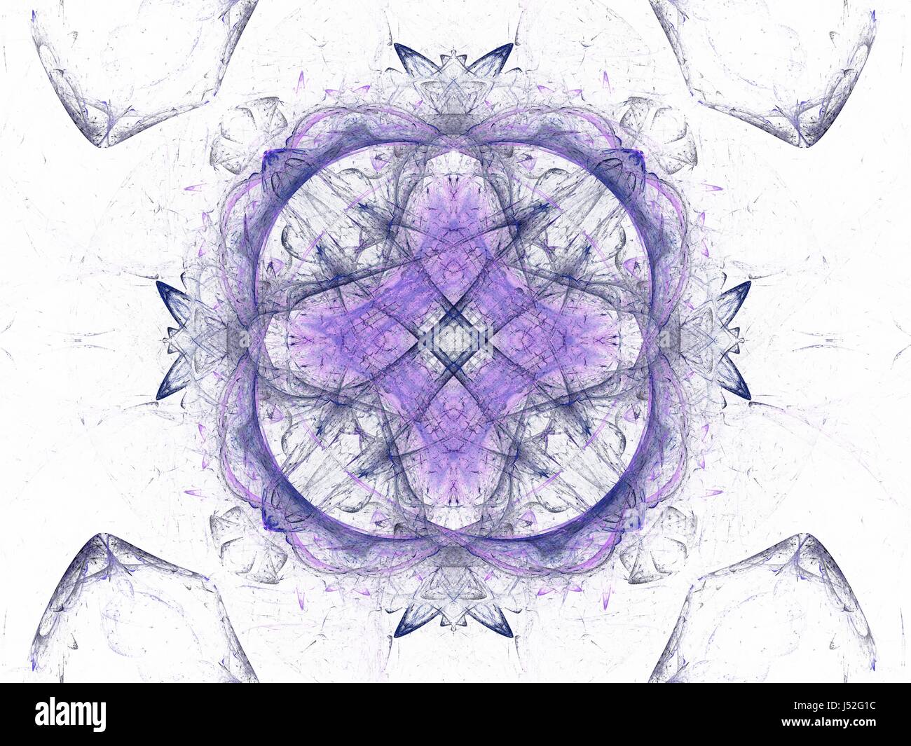 Computer generated fractal flower Cut Out Stock Images & Pictures - Alamy
