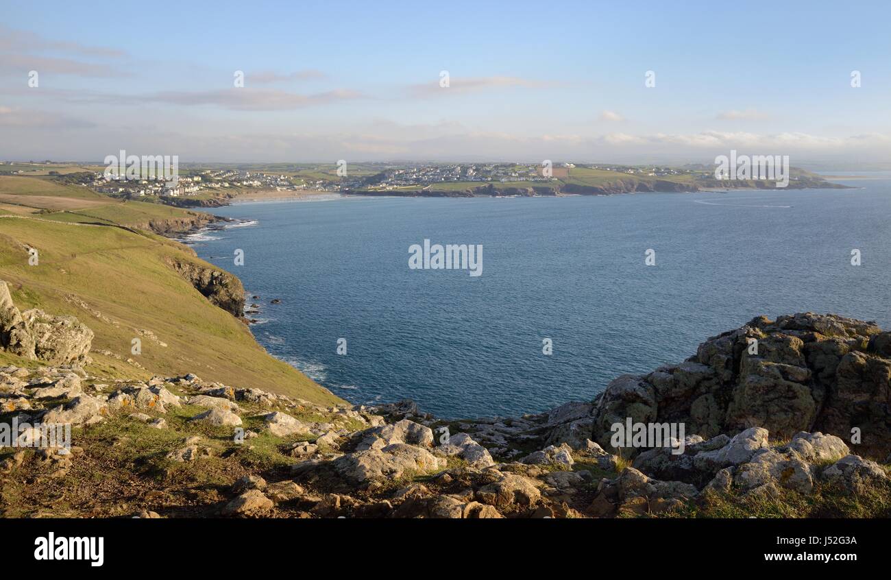 Polzeath hayle bay cornwall england hi-res stock photography and images ...