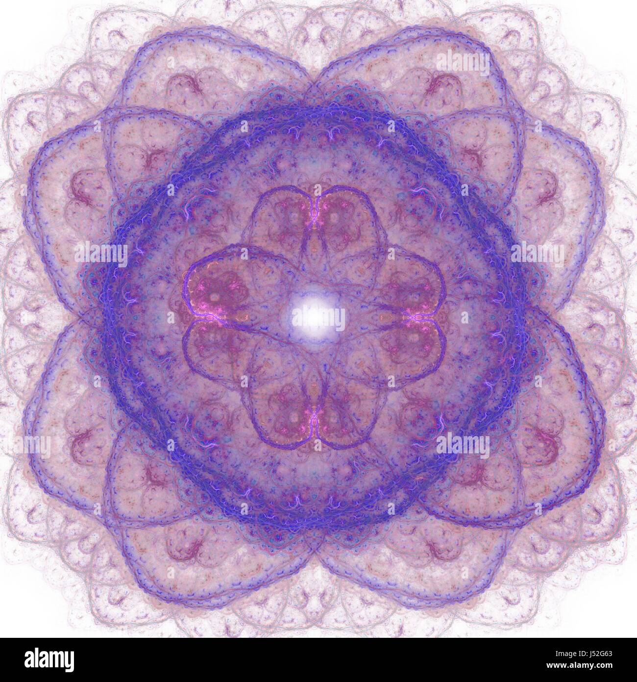 Abstract fractal with a variegated pattern on a white background Stock ...