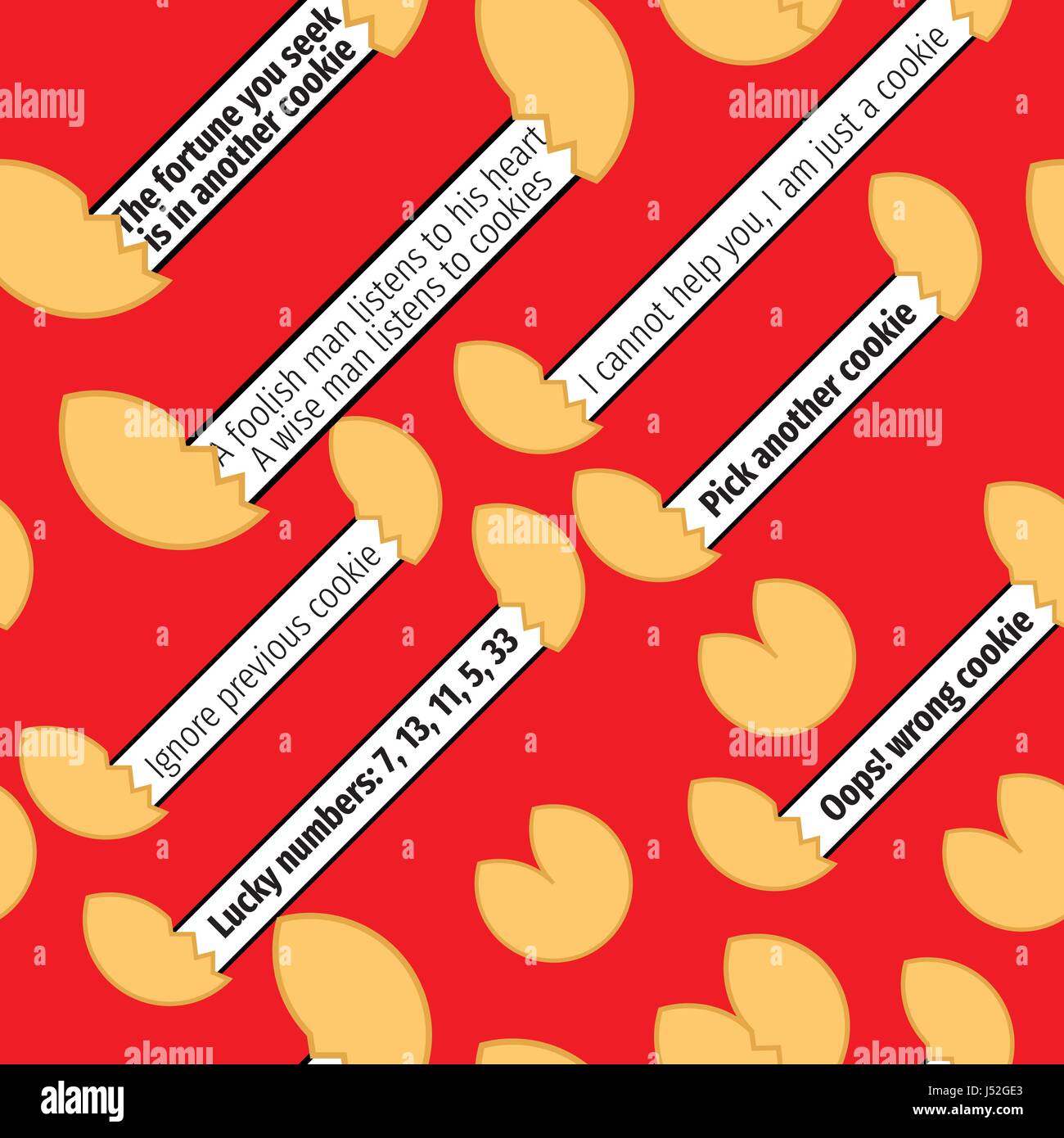 seamless pattern of fortune cookies Stock Vector Image & Art - Alamy