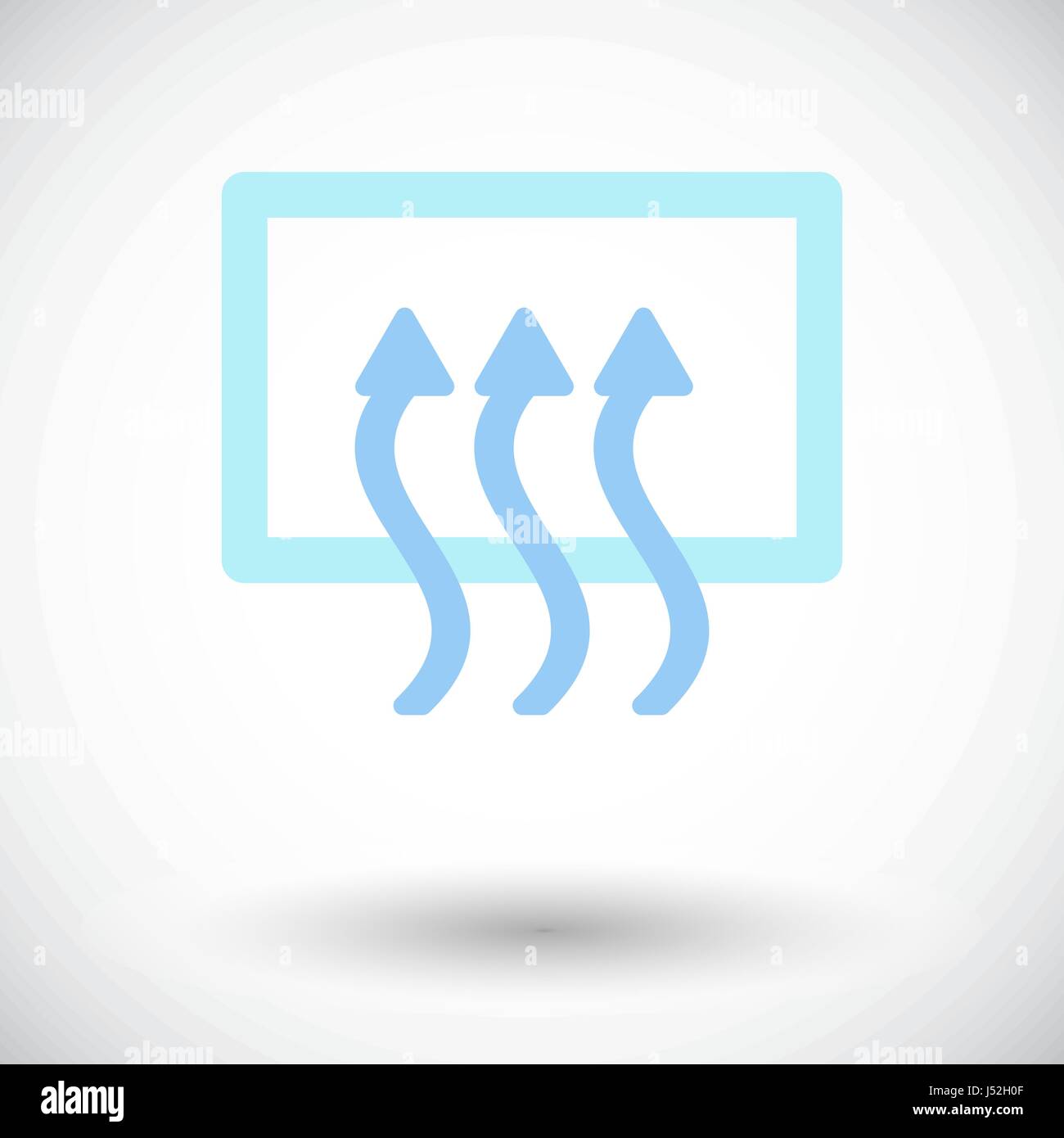 Rear window defrost. Single flat icon on white background. Vector ...