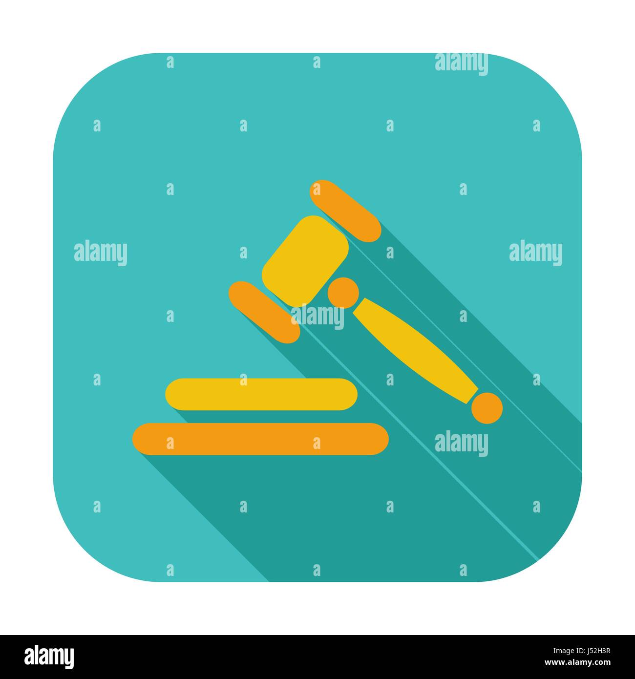 Auction gavel flat color icon. Vector illustration Stock Vector Image ...