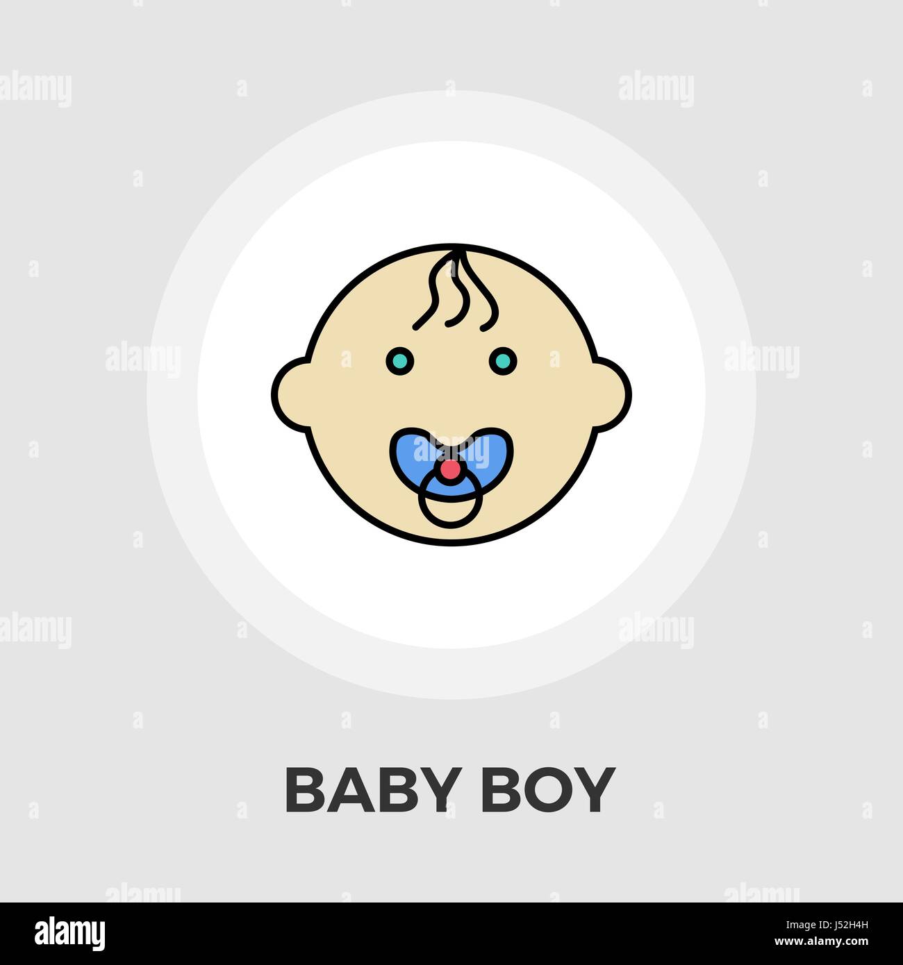 Baby Boy Icon Vector. Flat icon isolated on the white background ...
