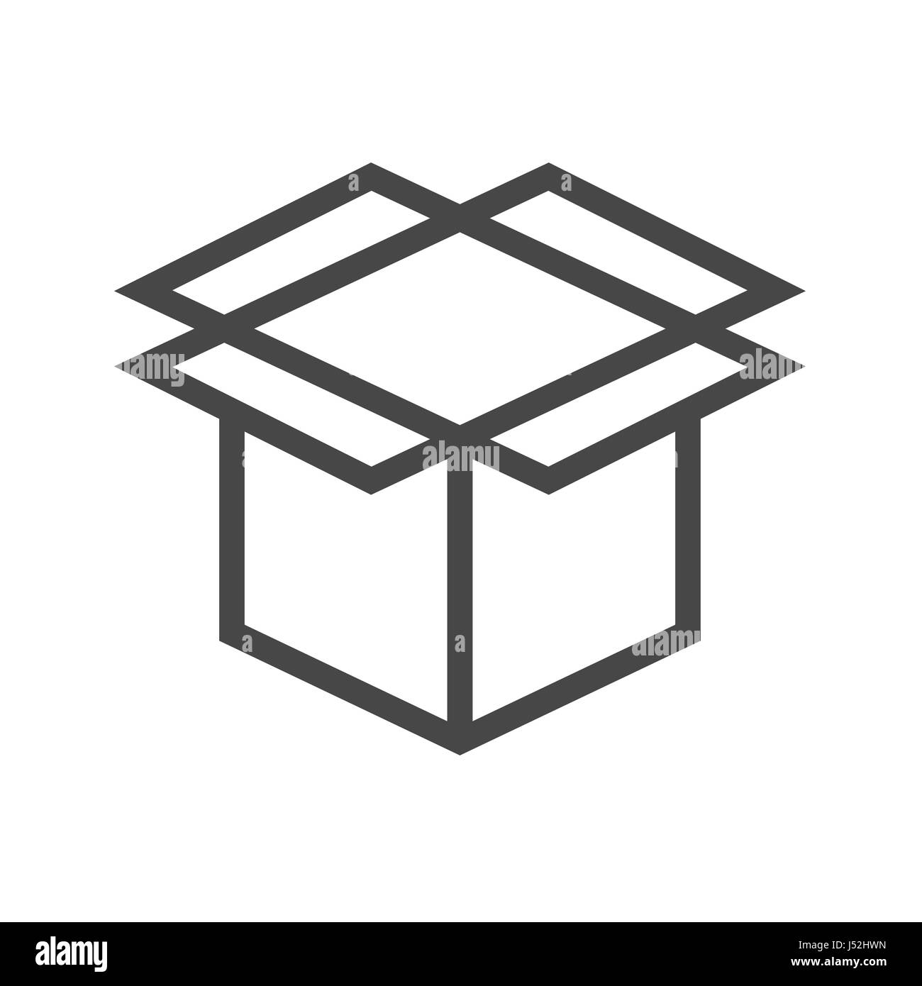 Thin cardboard box post Cut Out Stock Images & Pictures - Alamy