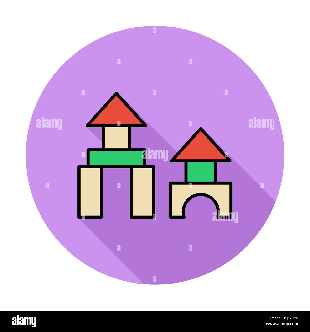 Toy block house Stock Vector Images - Alamy