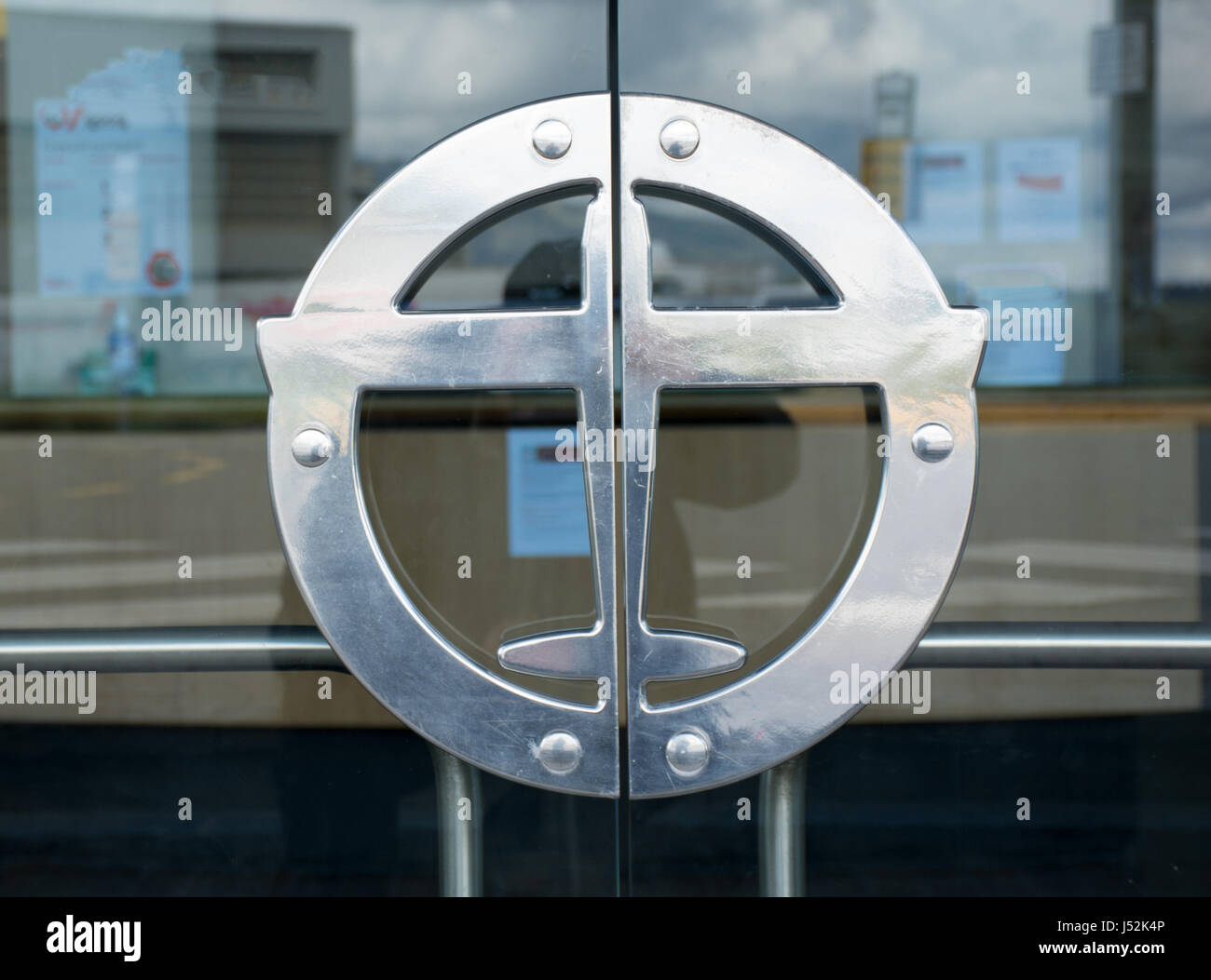 Airplane Door Handles Stock Photo - Alamy