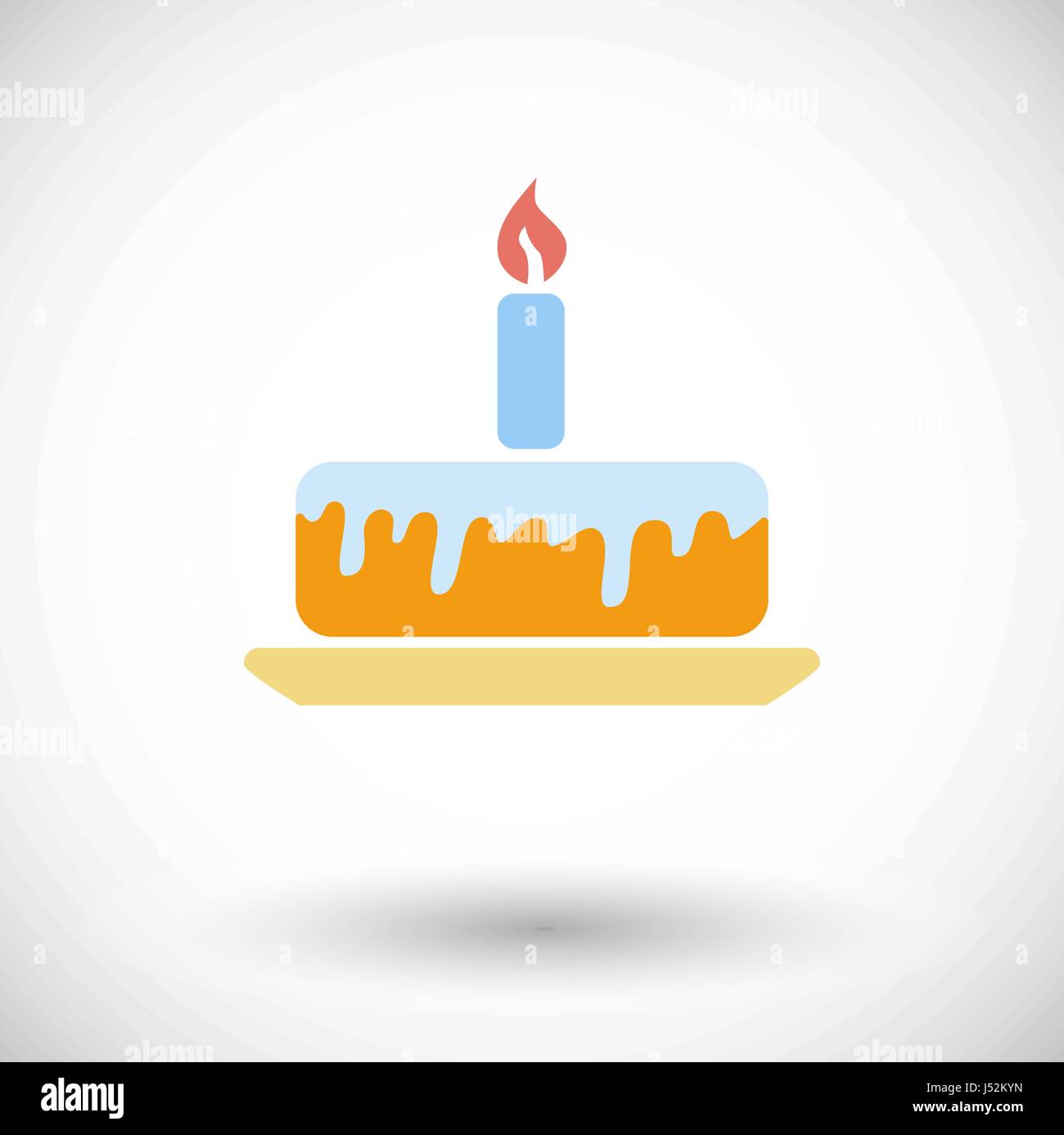 Cake. Single flat icon on white background. Vector illustration Stock ...