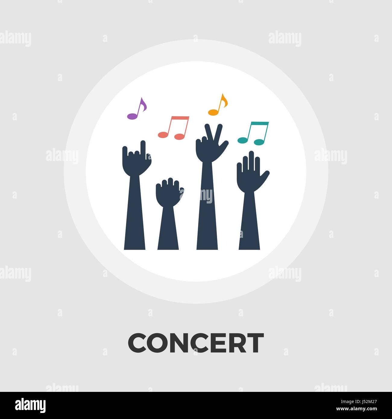 Concert icon vector. Flat icon isolated on the white background ...
