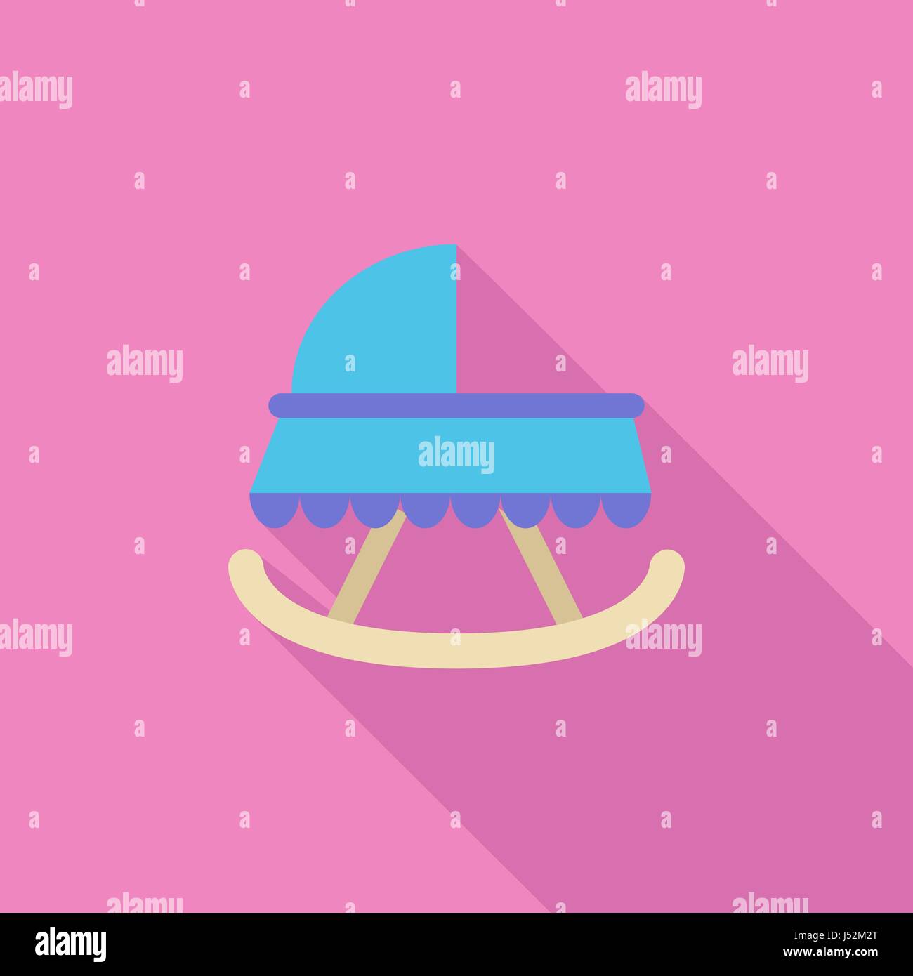 Cradle icon. Flat vector related icon with long shadow for web and ...