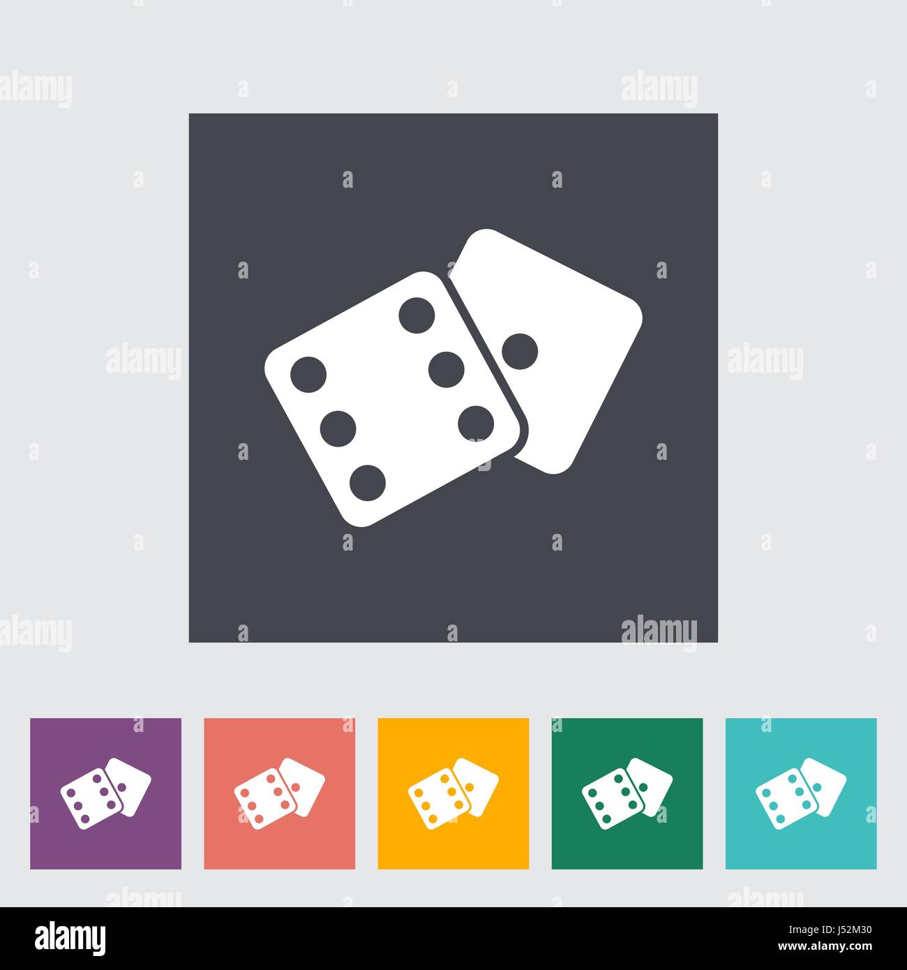 Craps. Single flat icon on the button. Vector illustration Stock Vector ...