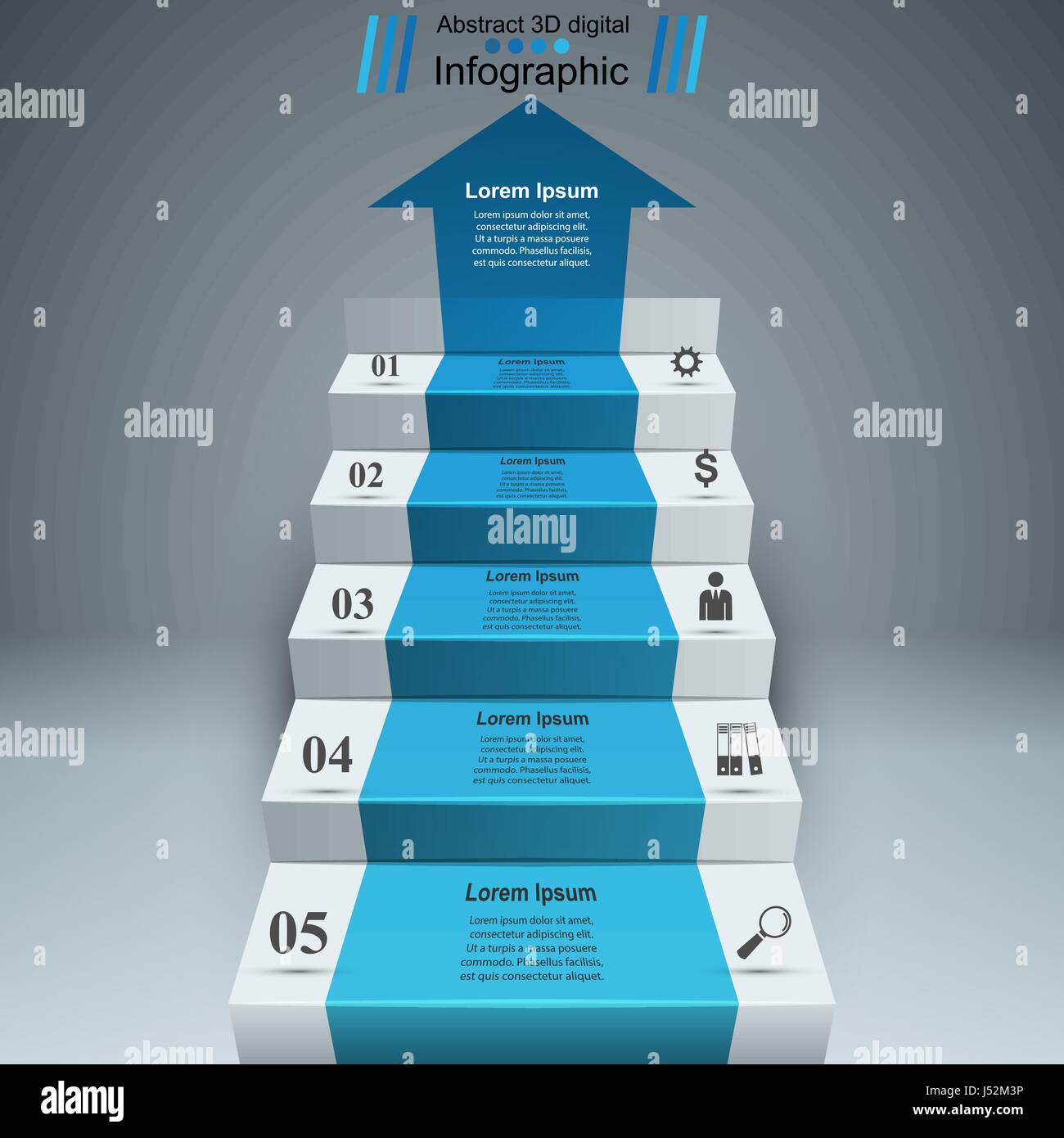 Business infographics up the ladder to success Stock Vector Image & Art ...