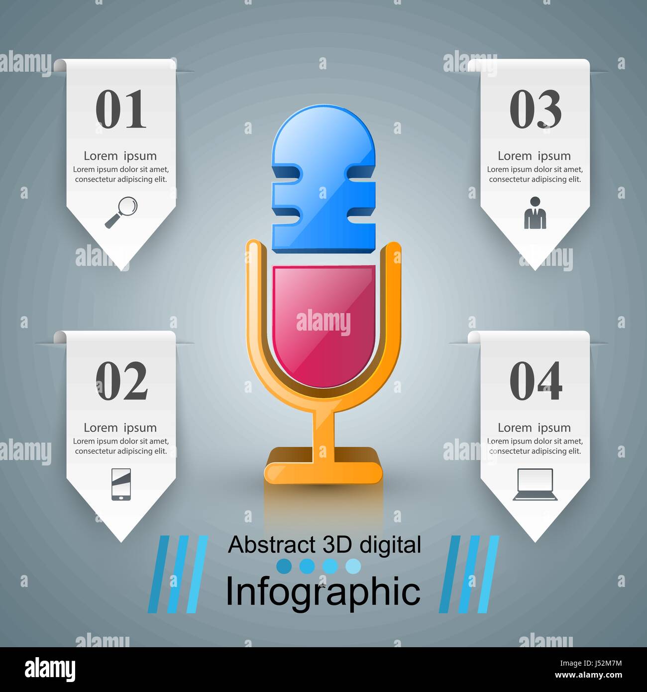 Business Infographics. Microphone icon Stock Vector Image & Art - Alamy