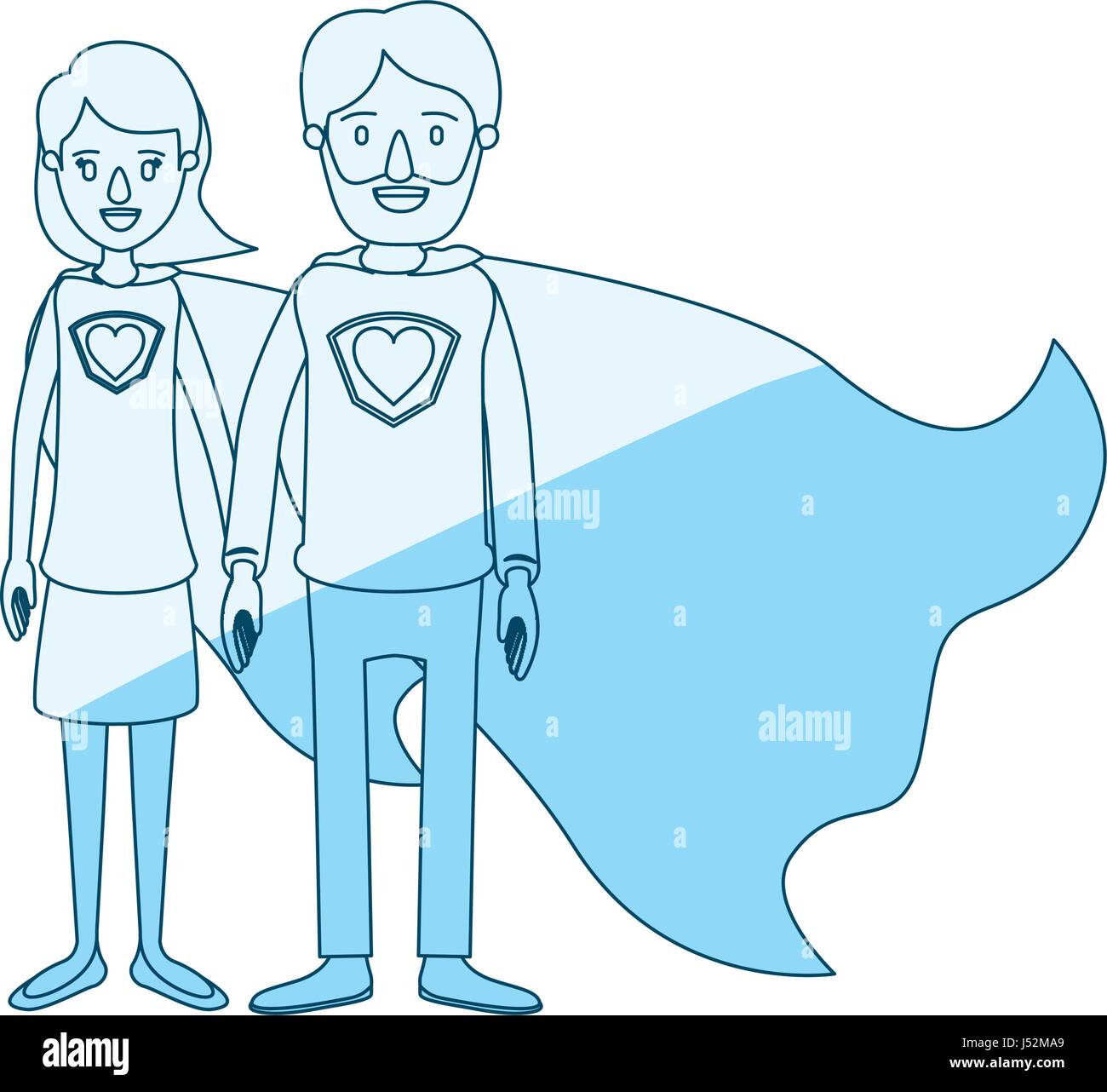 Blue silhouette shading cartoon hi-res stock photography and images - Alamy