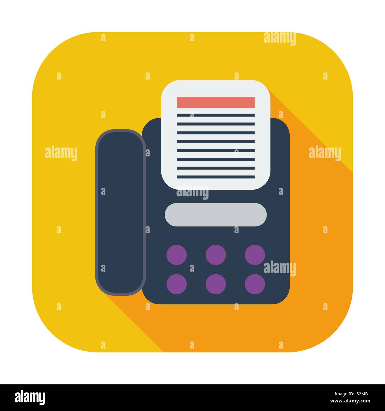 Fax icon. Single flat color icon. Vector illustration Stock Vector ...