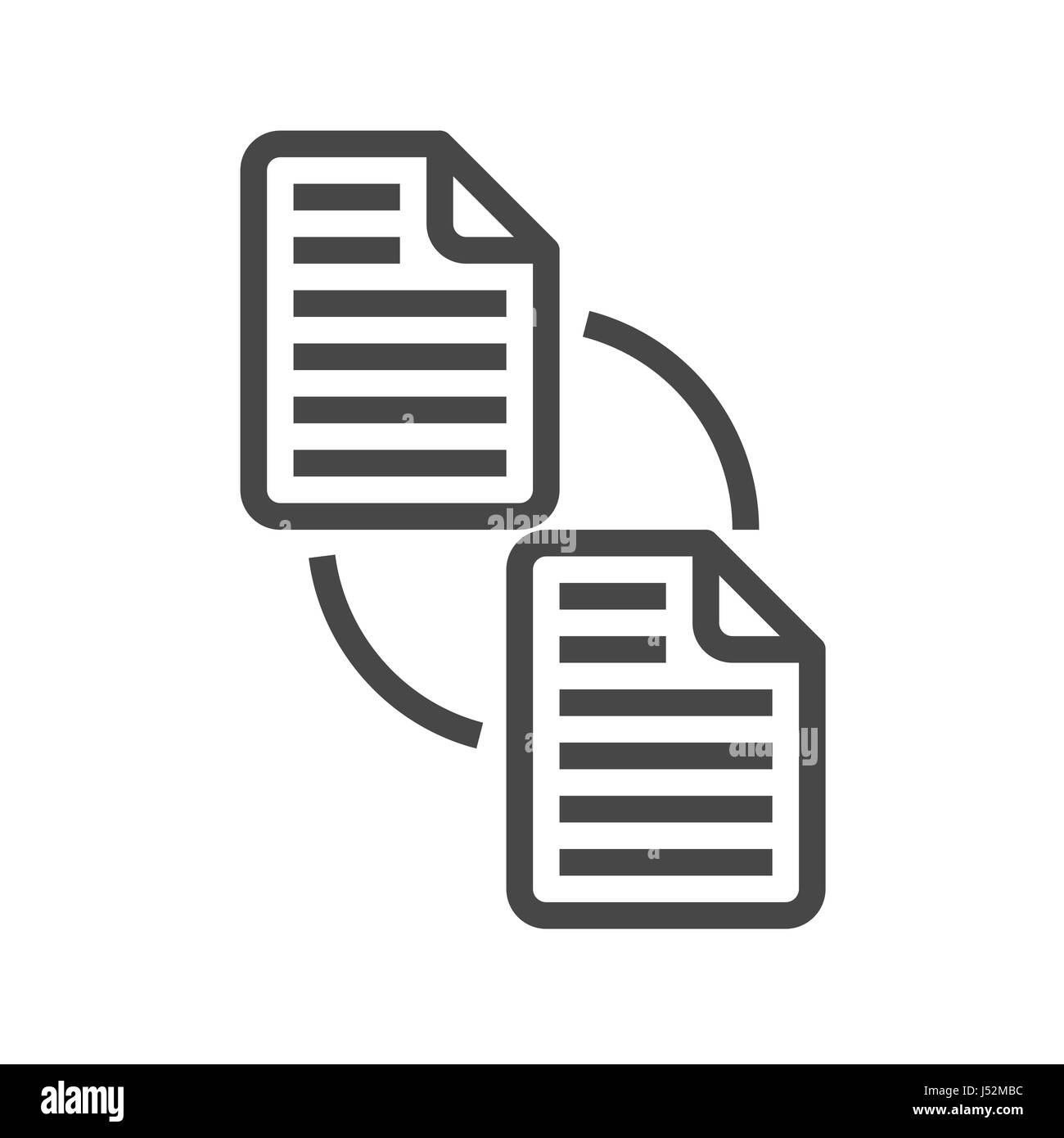 File Exchange Thin Line Vector Icon. Flat icon isolated on the white ...