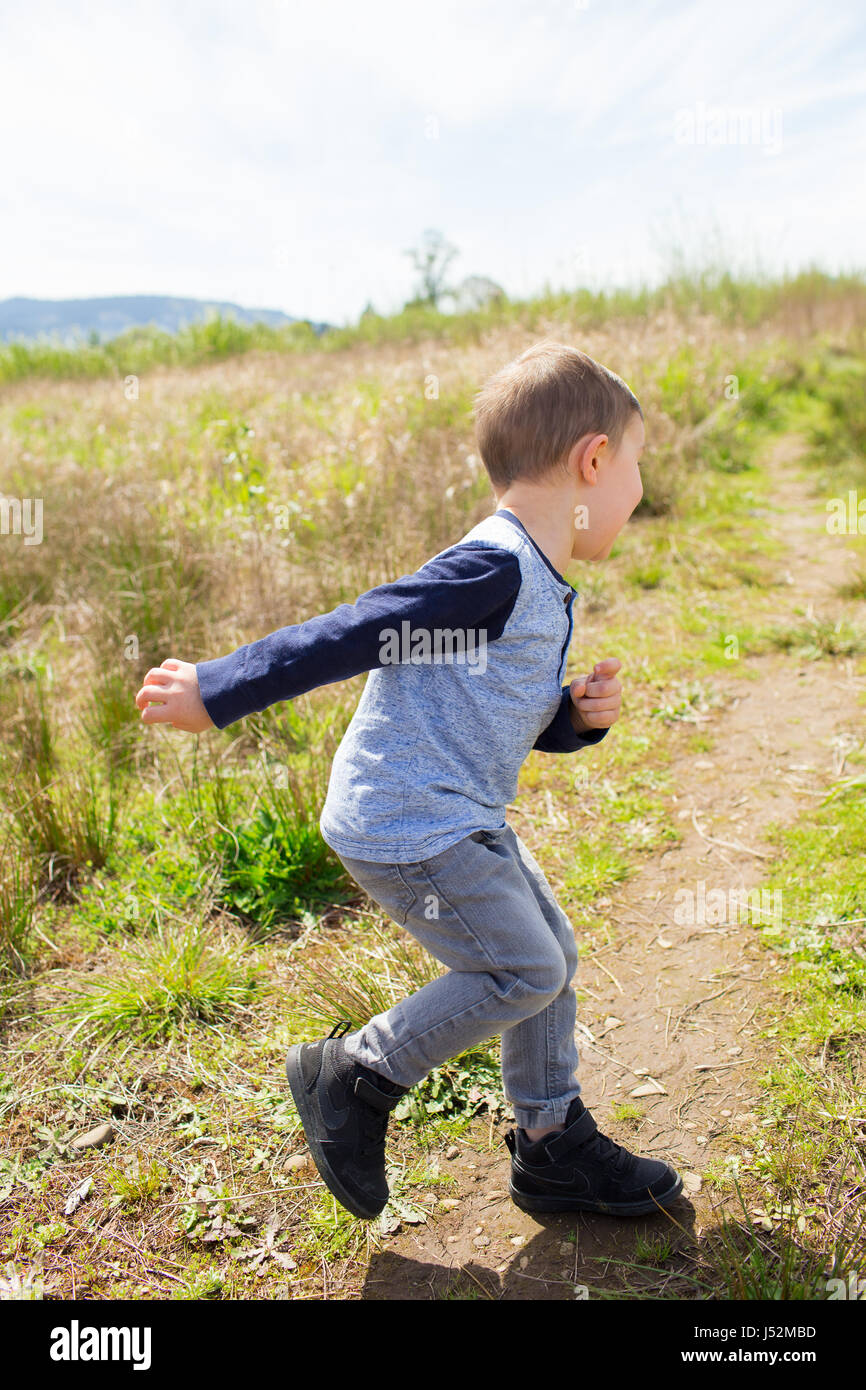 Lifestyle Portrait Young Boy Outdoors Stock Photo - Alamy