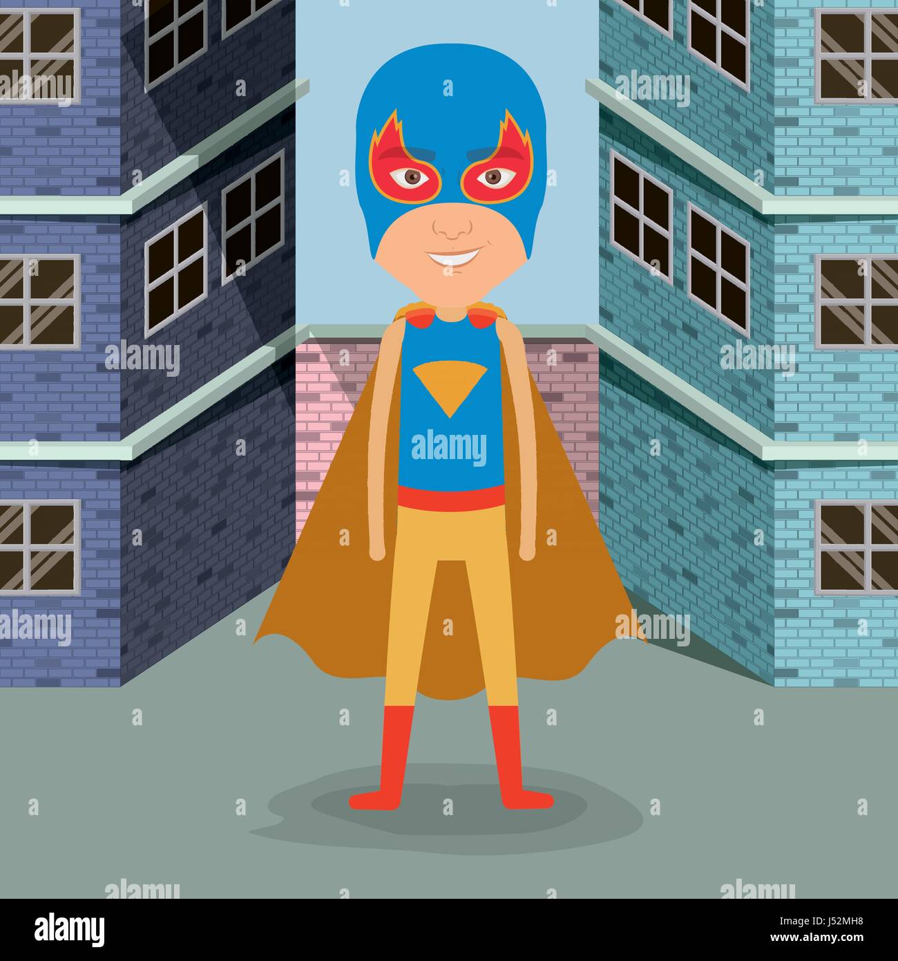 Cartoon Superhero Cityscape High Resolution Stock Photography and ...
