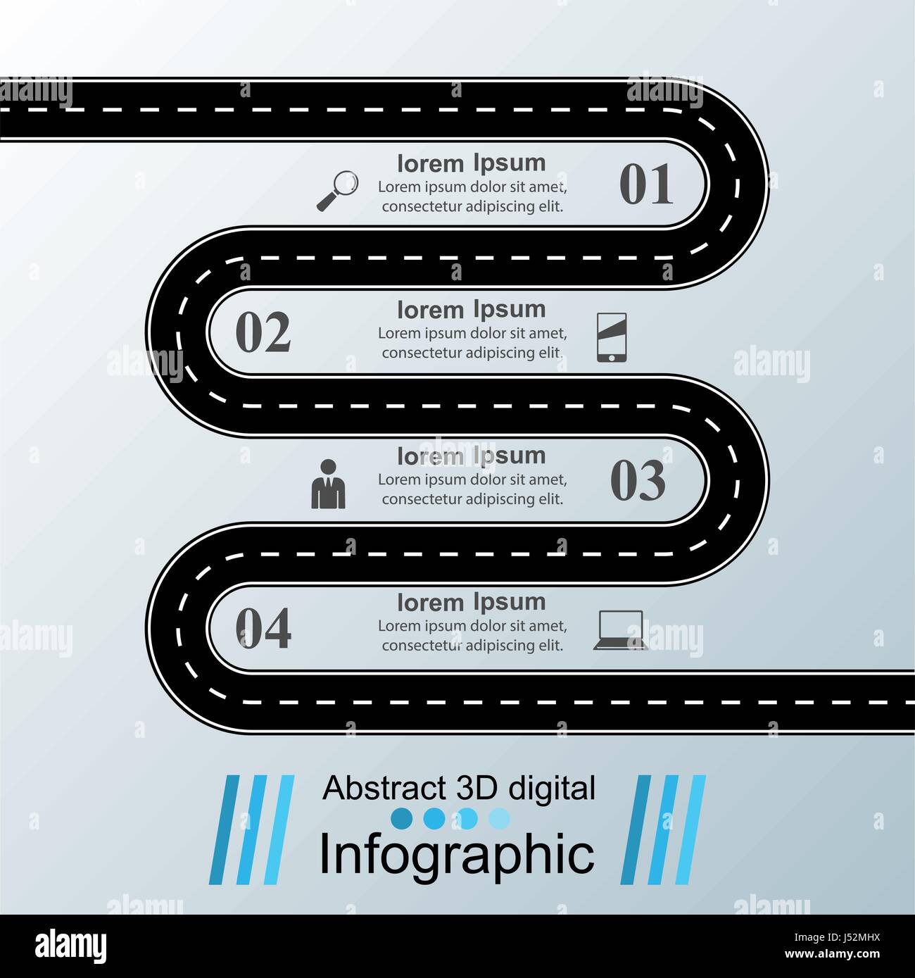 Road infographic design template and marketing icons Stock Vector Image ...