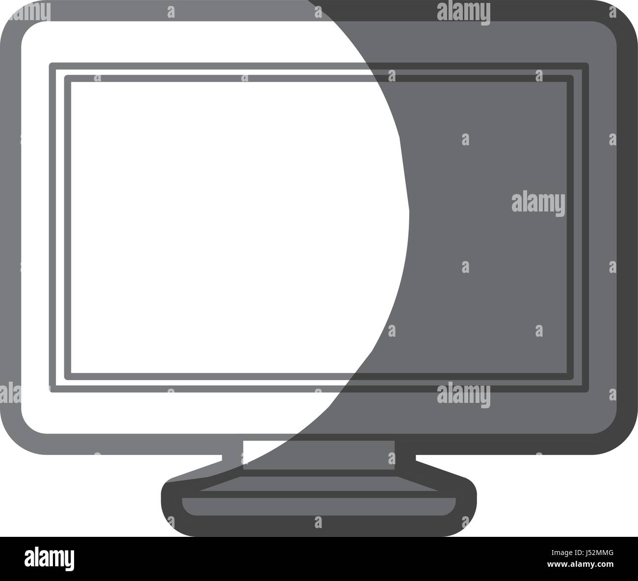 grayscale silhouette of lcd monitor Stock Vector Image & Art - Alamy