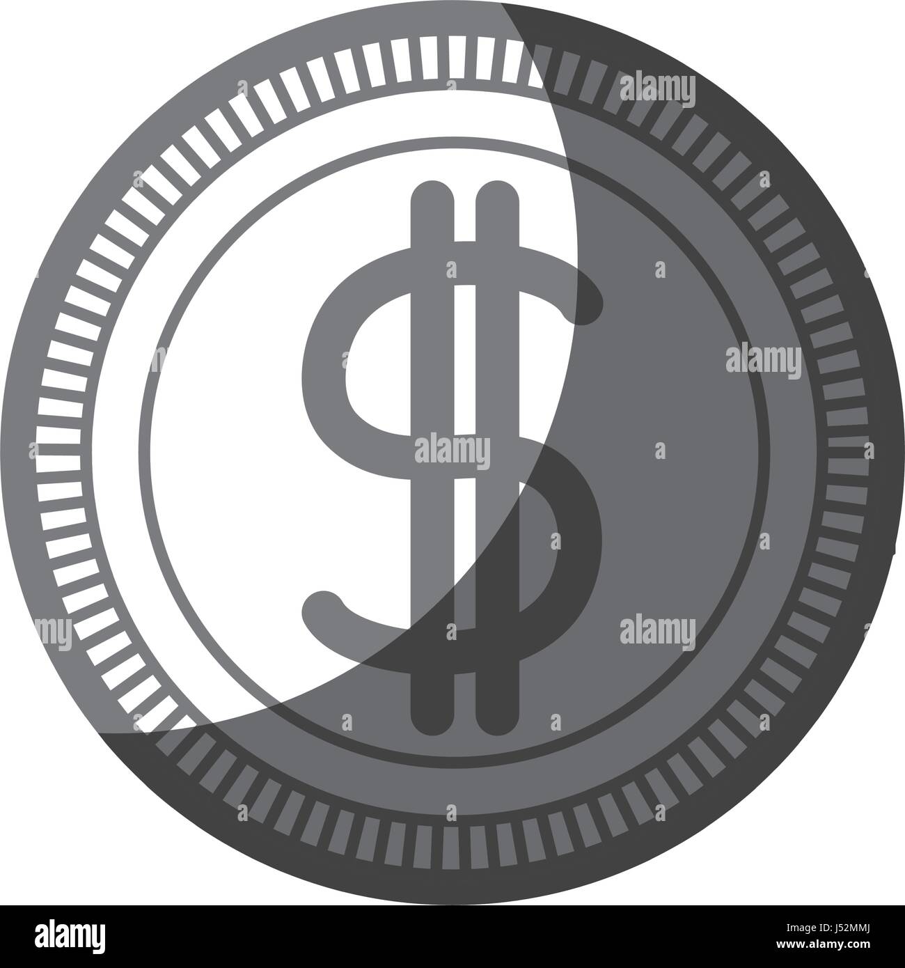 grayscale silhouette of money coin icon Stock Vector Image & Art - Alamy
