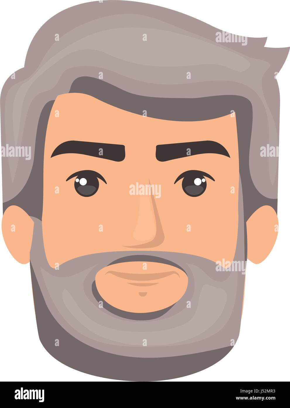 Handsome man gray hair Stock Vector Images - Alamy