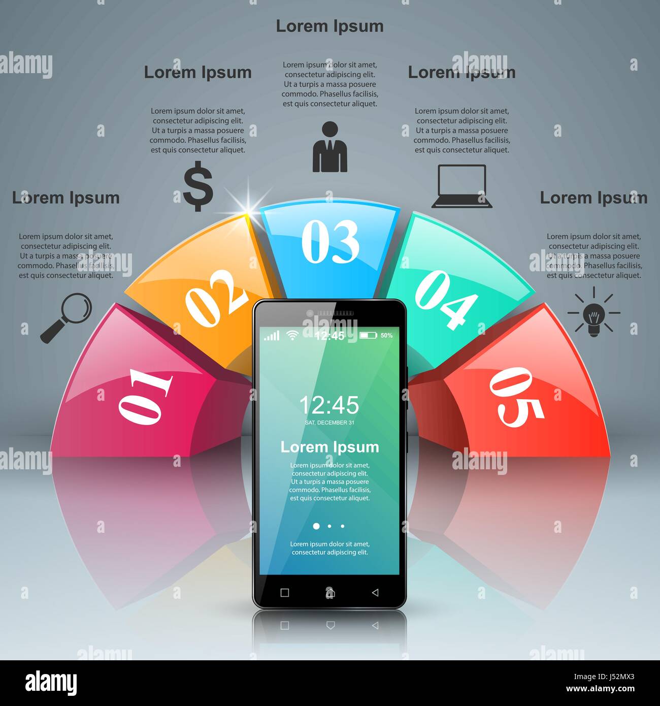 3D infographic. Smartphone icon Stock Vector Image & Art - Alamy